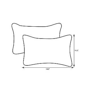 Pillow Perfect Outdoor | Indoor Lagoa Tile Flamingo Rectangular Throw Pillow (Set of 2), Blue