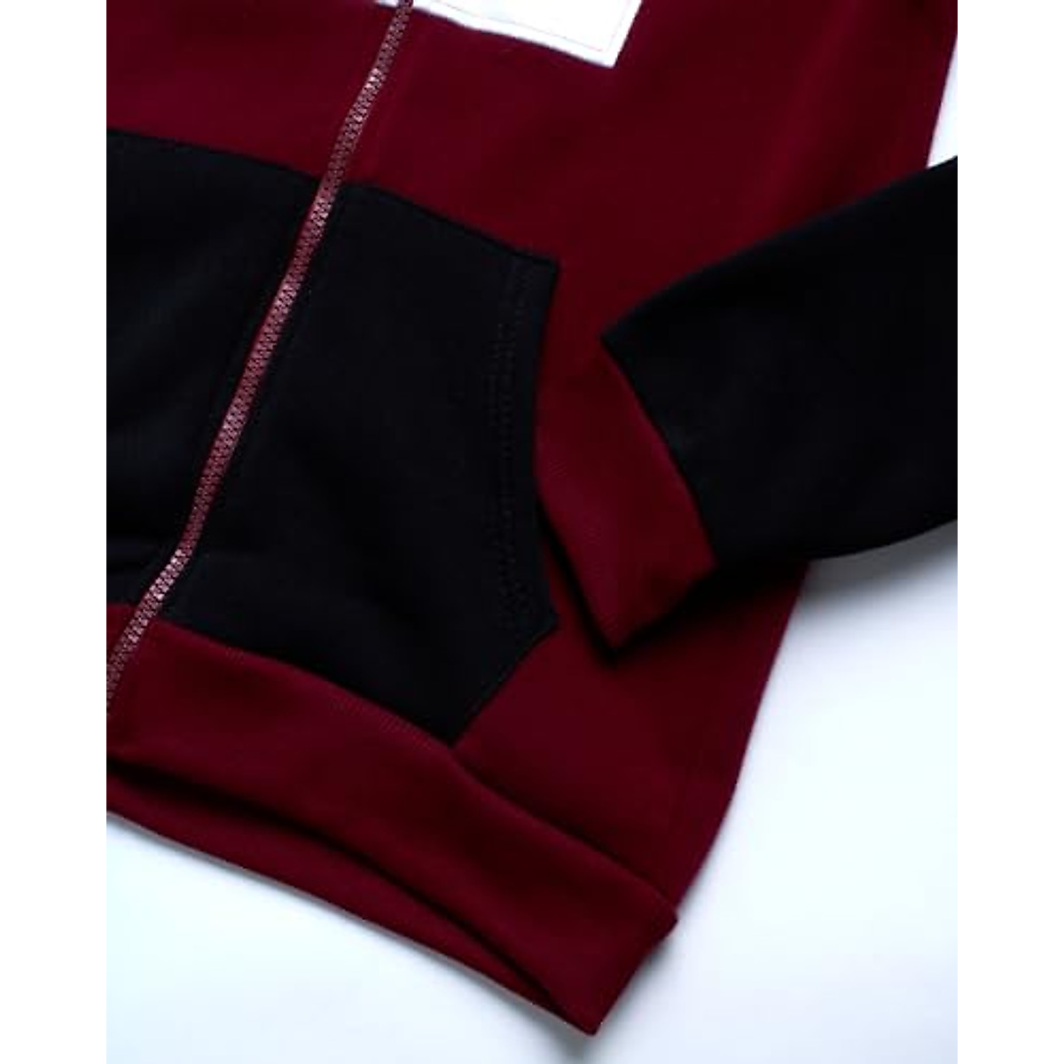 Coney Island Boys' Active Sweatsuit Set - 2 Piece Fleece Hoodie Sweatshirt and Jogger Pants (Size 8-12), Size 1012, Burgundy Hype