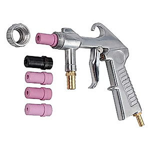 AMTOVL Sand Blasting Guns Sandblaster + 4Pcs Ceramic Nozzles + Extra Iron Nozzle Tip Set