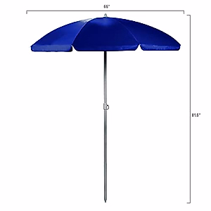 PICNIC TIME Outdoor Canopy Sunshade Beach Umbrella 5.5', Small Patio Umbrella, Beach Chair Umbrella, (Navy Blue)