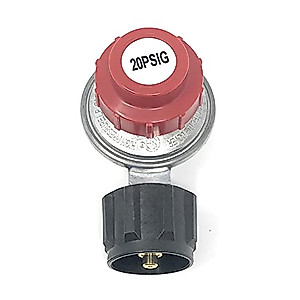 MI MADOL IMPORTS, LLC MADOL High Pressure Adjustable Gas Regulator LPG [948-784] QCC1 Acme Nut Gas Fitting Adapter 20PSIG 1/4 NPT Inlet x 1/4 NPT Outlet
