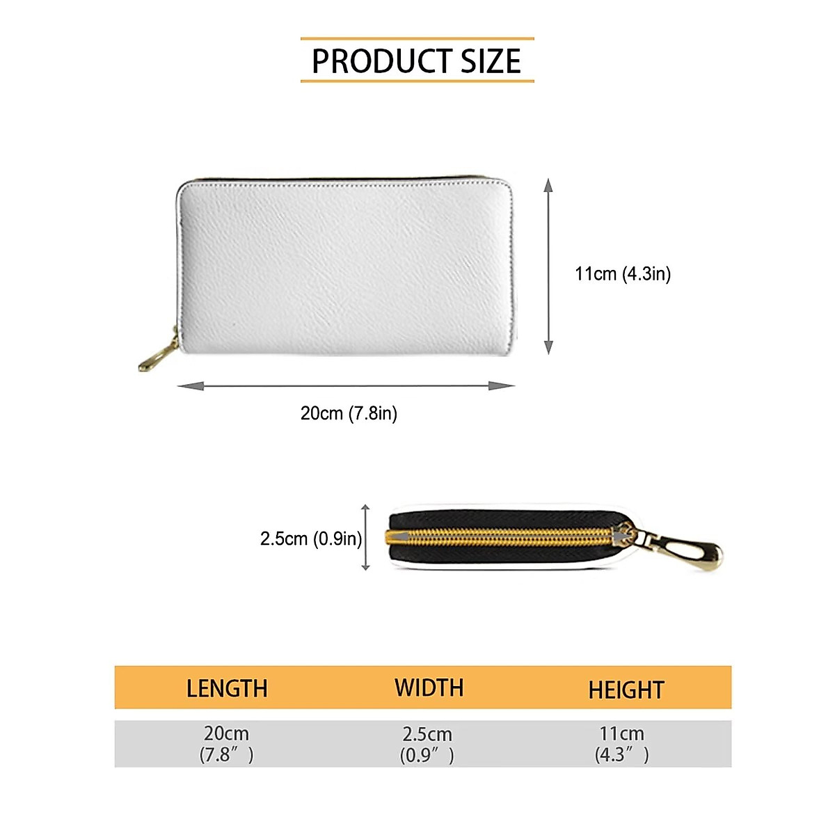 FOR U DESIGNS Fashion Women Pu Leather Purse Simple Polka Dot Black Zipper Wallet Passport Holder