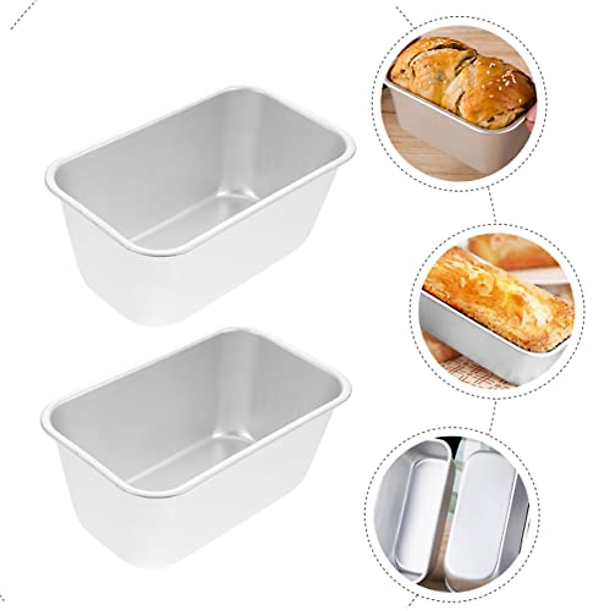 UPKOCH 4 pcs Toast Bread Box bread baking pan rectangular bakeware toast maker loaf pan cake baking tray non stick bakeware rectangular baking pan paper cup aluminum alloy rectangle