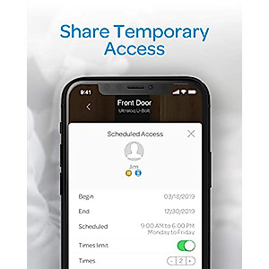 ULTRALOQ U-Bolt Smart Lock with Bridge WiFi Adaptor, 5-in-1 Keyless Entry Door Lock with WiFi, Bluetooth and Keypad, Smart Door Lock Front Door - Black