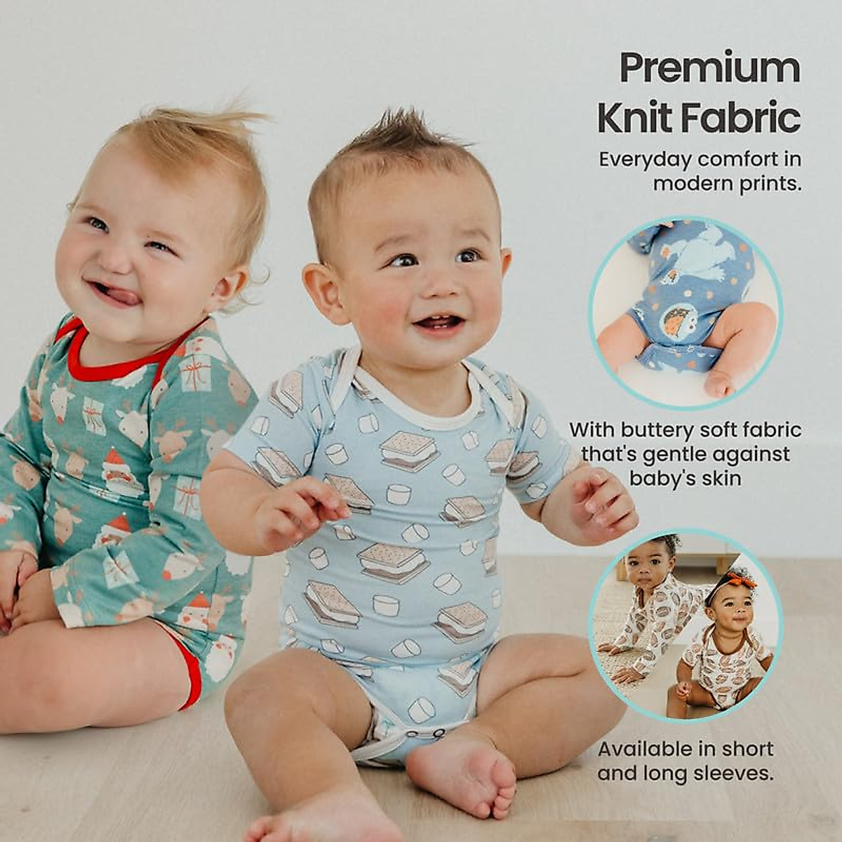 Copper Pearl Short Sleeve Bodysuit Baby: Ultra Soft Bodysuits for Newborns, Boys, Girls, and Infants - Stylish, Comfortable, Overlap Shoulders, Premium Knit Fabric - Cookie Monster, 0-3 Months