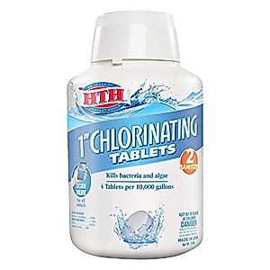 HTH 42031 1" Chlorinating Tablets Swimming Pool Chlorine, 5 lbs