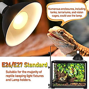 NEPTONION Reptile Heat Lamp 75W UV Heat Light Bulb, Basking Daylight Spot Bulb for Lizard, Tortoise, Bearded Dragon (E26,110V)
