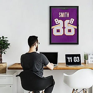 Americanflat Jersey Frame Display Case - 23x31 Lockable Display Case with Hanger - All-Star Collection - Black Sports Jersey Frame Shadow Box with Plexiglass for Baseball, Football, Basketball, Soccer