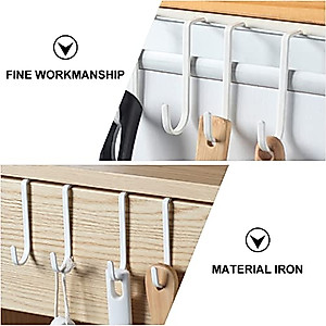 Cabilock Towel Hooks 2pcs Board Robe Punch Clothes Bag Traceless Hanger Storage Hook Japanese Useful Hooks Iron Over Towels Cupboard Towel Free Clo for Organizer Ironing Sturdy White Door Towel Hook