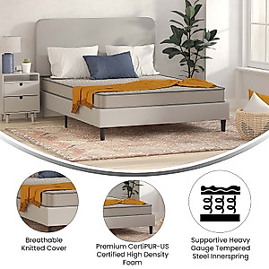 Flash Furniture Capri Comfortable Sleep 6 Inch CertiPUR-US Certified Spring Mattress, Queen Mattress in a Box