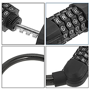 Wear-Resistant Motorcycle Lock Cycling Accessories 2Pcs Wear-Resistant s Convenient Motorcycle Locks Professional Cable Locks Cycle Accessory Bike Cable Lock Cable Bike s