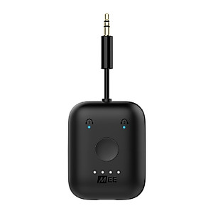 MEE audio Connect Air in-Flight Bluetooth Wireless Audio Transmitter Adapter for up to 2 AirPods/Other Headphones; Works with All 3.5mm Aux Jacks on Airplanes, Gym Equipment, TVs, & Gaming Consoles