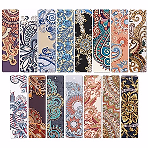 MWOOT 30Pcs Fractal Paper Bookmarks, Double-Sided Page Book Makers Kit for Kids Students School Office, Unique Creative Bookmark for Book Lovers Classroom Prizes Reading Supplies (15 Styles,15x4cm)