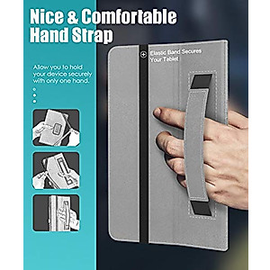 MoKo Case Compatible with Galaxy Tab S6 Lite 2020, Slim PU Tablet Shell Cover Stand Case with Auto-Wake S-Pen Holder Fit Samsung Galaxy Tab S6 Lite 10.4 2020 SM-P610/P615 ONLY - Black & White Magnolia