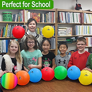 ToysOpoly Playground Balls 8.5 Inch, Kickball Dodgeball for Kids and Adults - Bouncing Dodge Ball, Handball, Square Game for Outdoor & Indoor + Free Pump & Mesh Bag