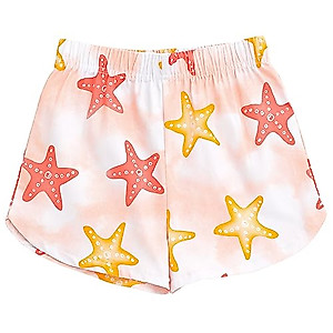 Disney Princess Ariel Little Mermaid Live Action Movie Little Girls Tank Top and Twill Shorts Outfit Set Tie Dye Pink 7-8