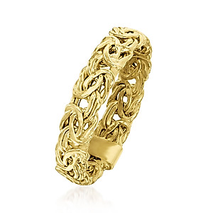 Canaria 10kt Yellow Gold Byzantine Ring. Size 8