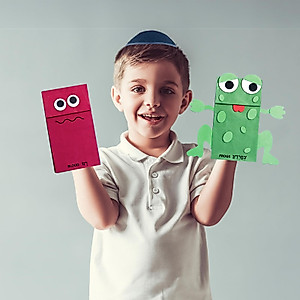 Rite Lite Passover 10 Plagues Puppet Kit - Endless Fun For Kids and Family- For Story Time, Education, Bath Time, and Party Favors