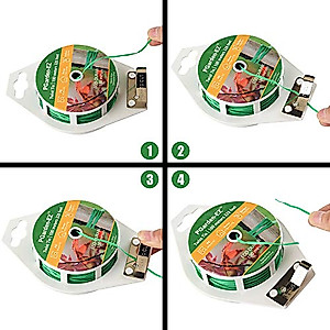 Twist Ties - 328ft Plant Ties PE-Coated Garden Ties with Cutter for Gardening Tomatoes Vines and Office Home Cable Organizing (1Reel/Green)…