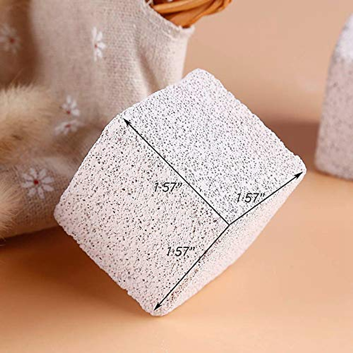 Hamster Chew Toy Lava Teeth Grinding Square Stone For Hamsters Chinchillas and Rabbits Mineral Stone Calcium Chew Toy for Small Animal(Pack of 10)
