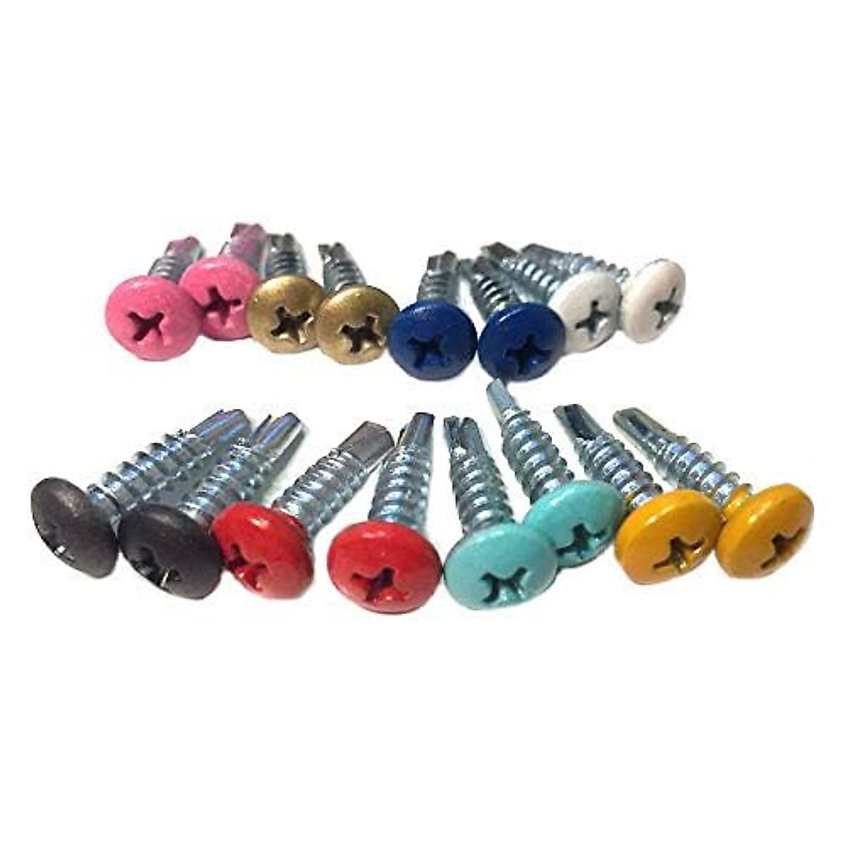 Lockoff Brand Multi-Colored Self-Tapping Lacrosse Head Screws - 16 Pack
