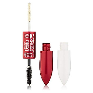 L'Oreal Paris Makeup Double Extend Beauty Tubes Lengthening 2 Step Mascara, Black, 1 Tube