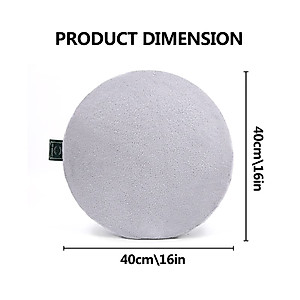 ZIBENE Kitchen Chair Cushions Set of 4 Non Slip, Round Chair Cushions 16 Inch Memory Foam, Non Slid Char Pads with Non Slip Bottom, Cover Washable and Removable, No Fading and Durable Black