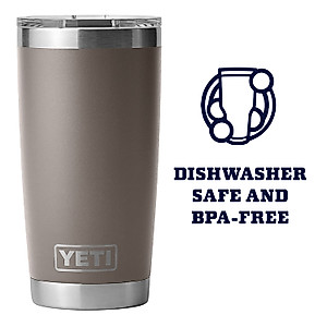 YETI Rambler 20 oz Tumbler, Stainless Steel, Vacuum Insulated with MagSlider Lid, Sharptail Taupe