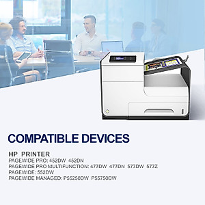 ESTON 972X Compatible Ink Cartridge Replacement for HP 972X 972 X Work with PageWide Pro 477dw 577dw 452dw 577z 552dw 452dn P55250dw Printers(1Black, 1Cyan, 1Maganta, 1Yellow)…