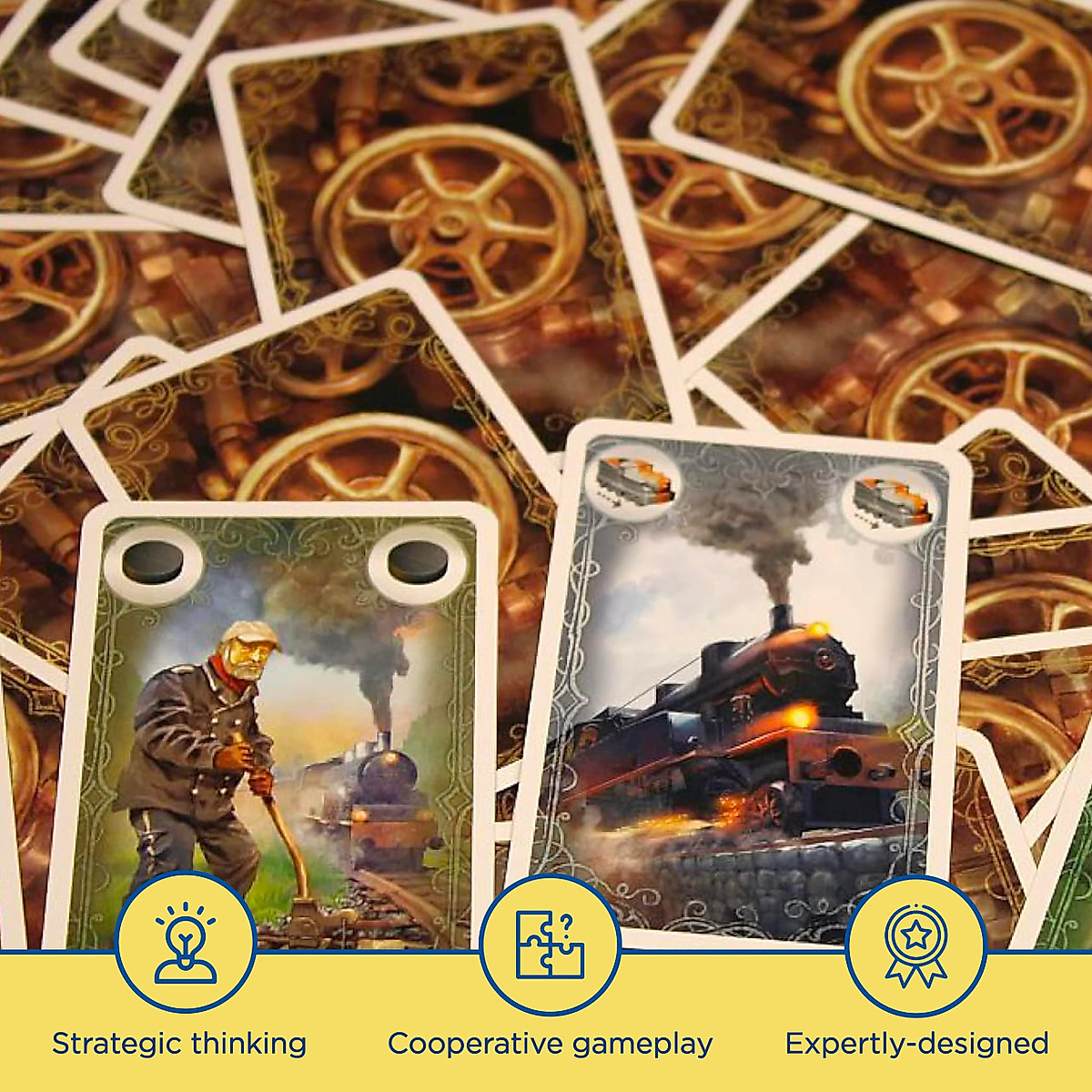 Switch & Signal | A Kosmos Game | Cooperative, Family-Friendly Strategy Train Game | Double-Sided Board | Travel Across Central Europe or North America | Game of The Year Recommended | 2-4 Players