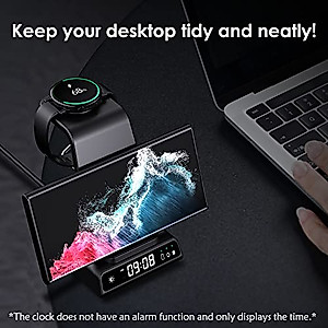 Wireless Charger for Samsung Charging Station, 3 in 1 Android Phone Trio Multiple Devices Charger for Samsung S23 Ultra/Galaxy S22 Ultra/S21/Z Flip/Fold 4/Buds, Charger for Galaxy Watch 5 Pro/4/3