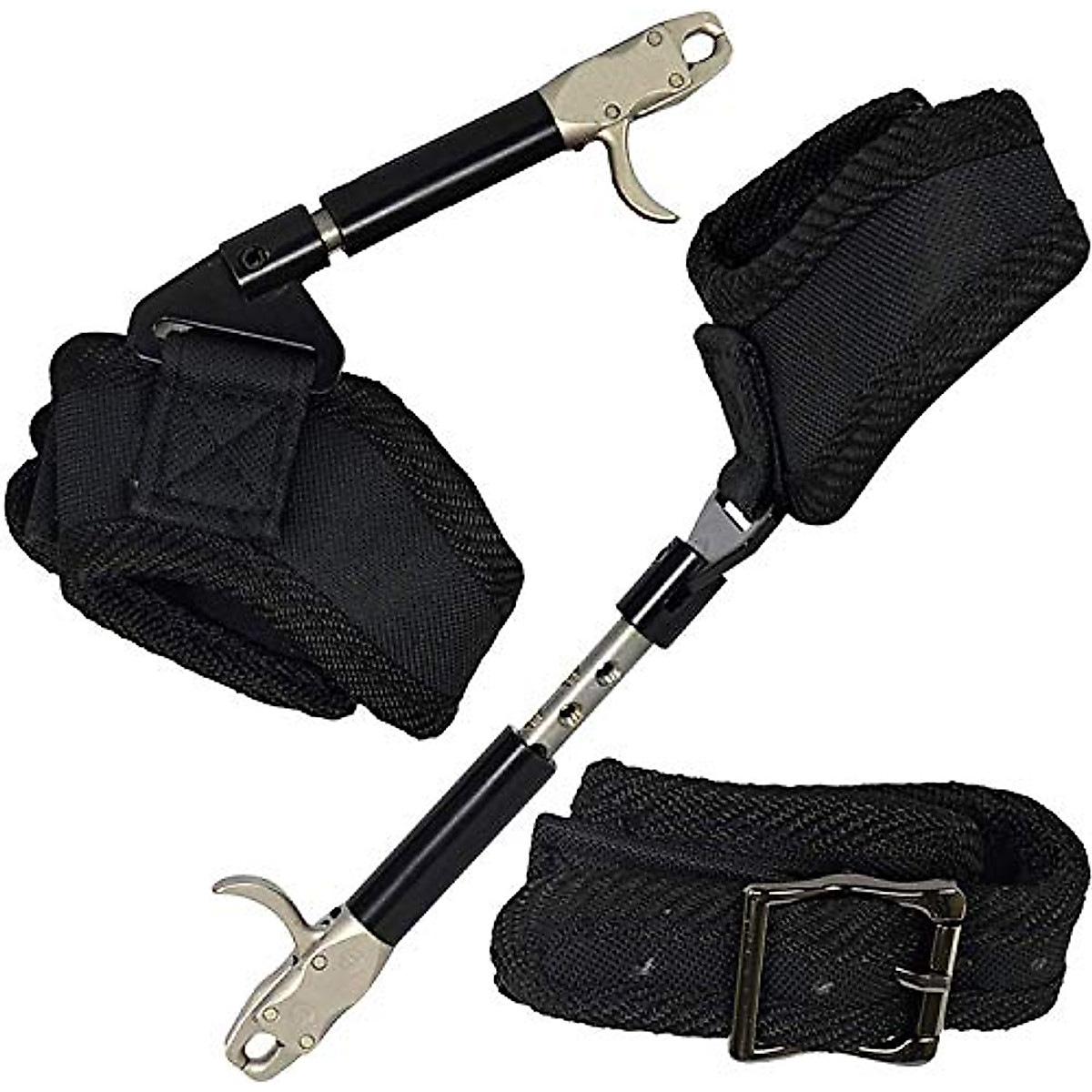 Sniper Adjustable Archery Buckle Release; for Compound Bows, Ambidextrous Adult & Youth Sizes, 360 Swivel with Dual Caliper Head, Adjustable Trigger Tension, Tools Included: Adult Black