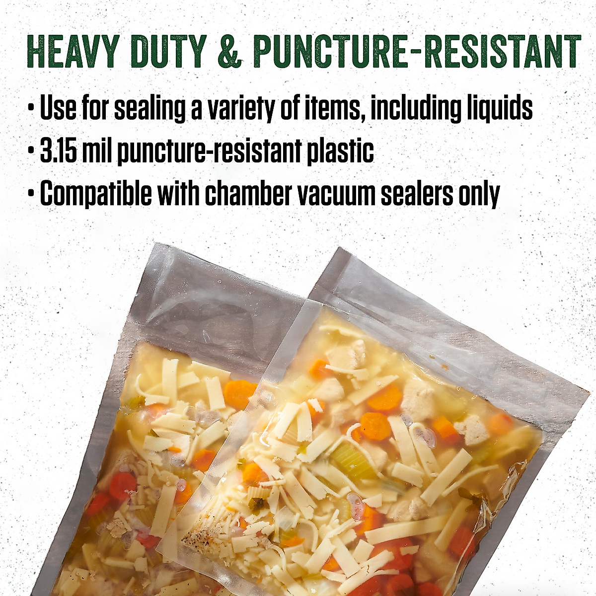 LEM Products MaxVac Pro Chamber Vacuum Sealer Bags, 8 x 10 Inches, Compatible with Chamber Vacuum Sealers Only, 250 Count