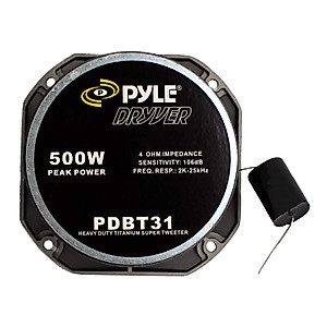 Pyle PDBT31 1.5" 1000W 4-Ohm Heavy Duty Titanium Super Car Audio Tweeters, Pair