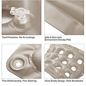 SUNSHINEMALL Inflatable Seat Cushion, Air Chair Cushions 19x19-inch PVC Square Seat Breathable and Comfortable for Office Chair, Car, Wheelchair and Home（19inch）