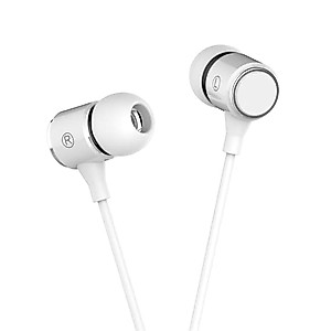 100SEASHELL Long Cord Wired Earbuds no Microphone Headphones Watching tv with Extra Noise isolating Blocking bass Ear Buds Without mic Corded Length Earphones