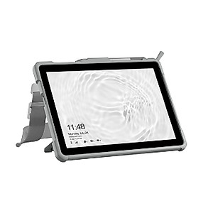 URBAN ARMOR GEAR UAG Designed for Microsoft Surface Go 4 / Surface Go 3 / Surface Go 2 / Surface Go Case 10.5" Plasma w/Hand Strap & Shoulder Strap Featherlight Drop Tested Cover White/Grey