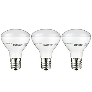 Sunlite LED R14 Mini Flood Light Bulbs, 4 Watts (25W Equivalent), 280 Lumens, Intermediate (E17) Base, Dimmable, ETL Listed, 2700K Soft White, for Curio Cabinet Light, 3 Count