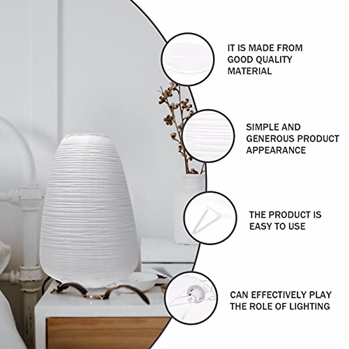 OSALADI 2 pack Rice Paper Table Japanese Lamp Paper Lamp Shade Japanese Lamps Lamp Rice Paper