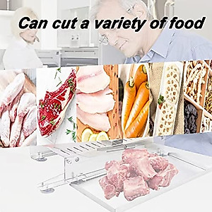 Manual Bone Meat Slicer,Stainless Steel Bone Cutter Machine,Rib Fish Chicken Beef Cutting Machine for Home Cooking and Commercial Cooking 15.3 In(2 Sharp Blades)