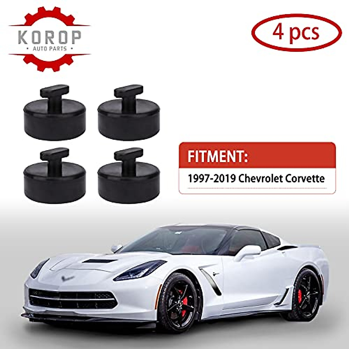 Lifting Jack Pad (4pcs) Compatible with Chevy Corvette C5 C6 C7, Rubber Lift Point Adapter Jack Pucks with Storage Bag