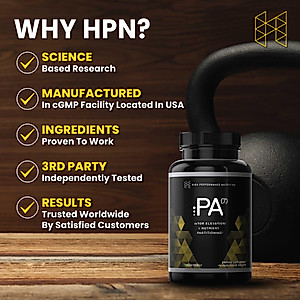 HPN PA(7) Phosphatidic Acid Muscle Builder Top Natural Muscle Builder - Boost mTOR | Build Mass and Strength from Your Workout | 30 Day Supply