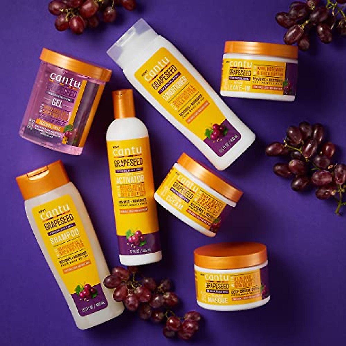 Cantu Grapeseed Hydrating Sulfate Free Shampoo, 13.5 fl oz