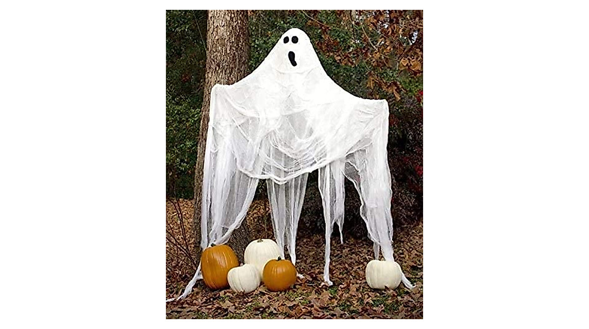 Spooky White Creepy Cloth for Halloween Decorations - 79x79 inches