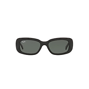 Ray-Ban Women's RB4122 Square Sunglasses, Black/Green, 50 mm