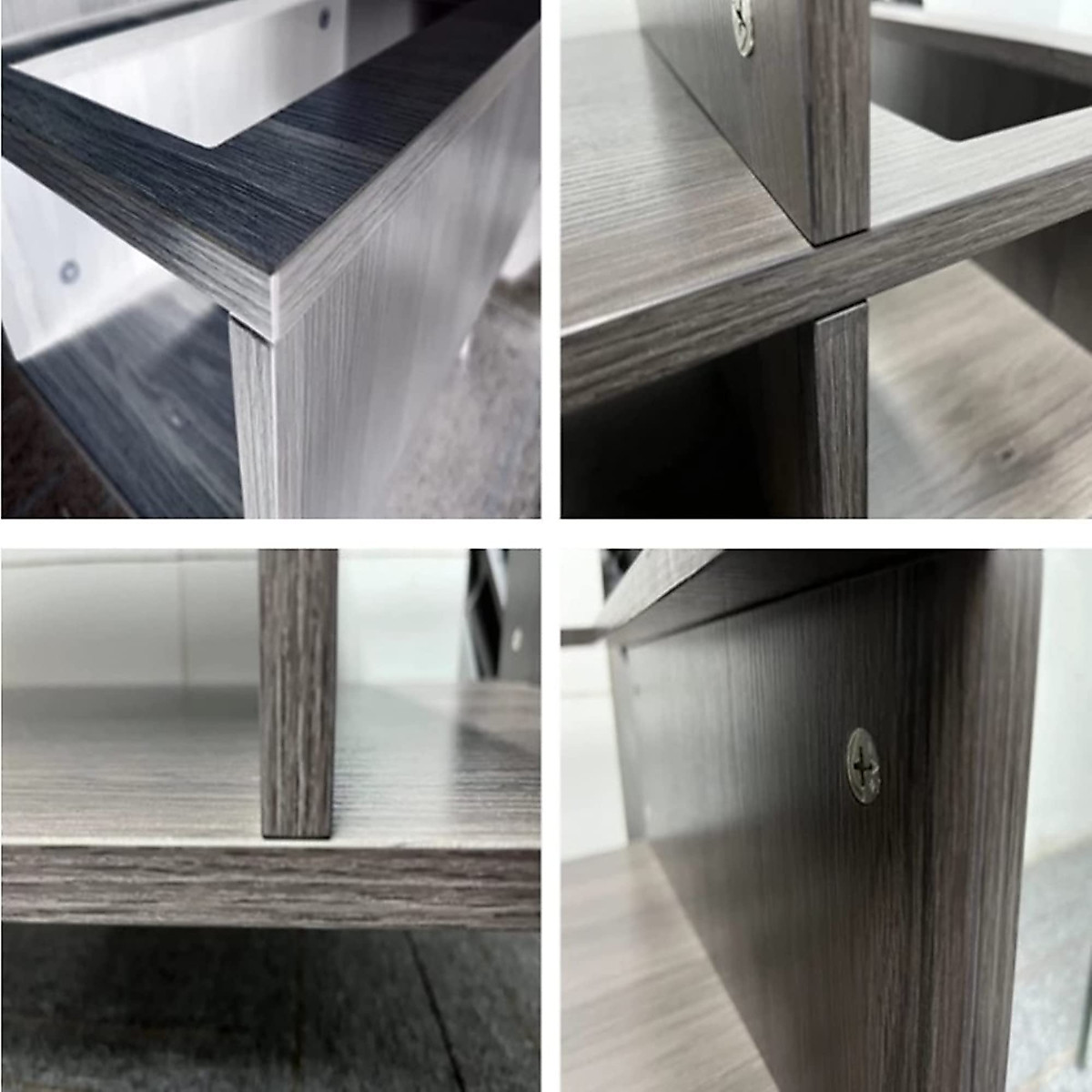 Gtouse Large Record Player Stand with 3 Cabinet, Mid-Century 3 Tier Display Stand Record Storage Turntable Stand Table with Metal Hairpin Legs for Living Room Bedroom Office, 34 x 18 x 21inches