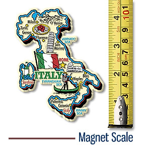 Italy Jumbo Country Map Magnet by Classic Magnets, Collectible Souvenirs Made in The USA