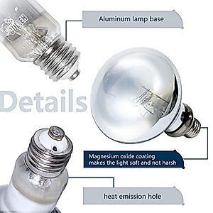 MCLANZOO Reptile Heat Lamp 160W Basking Spot Heat Bulb/Lamp/Light UVA UVB Mercury Self-ballasted Vapor Bulb High Intensity Sun Simulating Bulb for Reptile and Amphibian