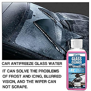 RAYHONG 2Pcs Windshield Washer Fluid Concentrate, Multi-Surface Glass Cleaning, Car Antifreeze Glass Water - 100ML