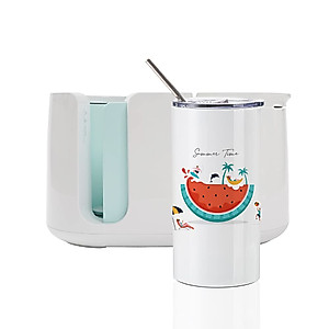 PYD Life Sublimation Blanks Tumbler Straight Fatty 20 OZ White Stainless Steel Tumbler Cups with Lid and Metal Straw for Cricut Mug Press Machine Sublimation Print 4 Pack